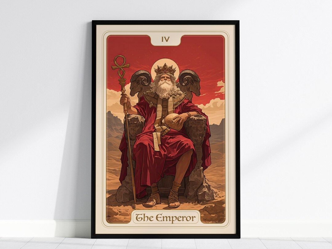 The Emperor Major Arcana IV Tarot Card Framed Poster - Rider Waite ...
