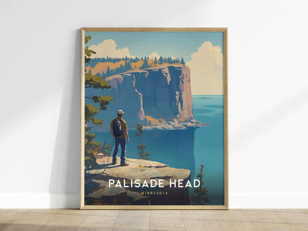 Palisade Head Minnesota Poster: Lake Superior Cliff View Art - Etsy