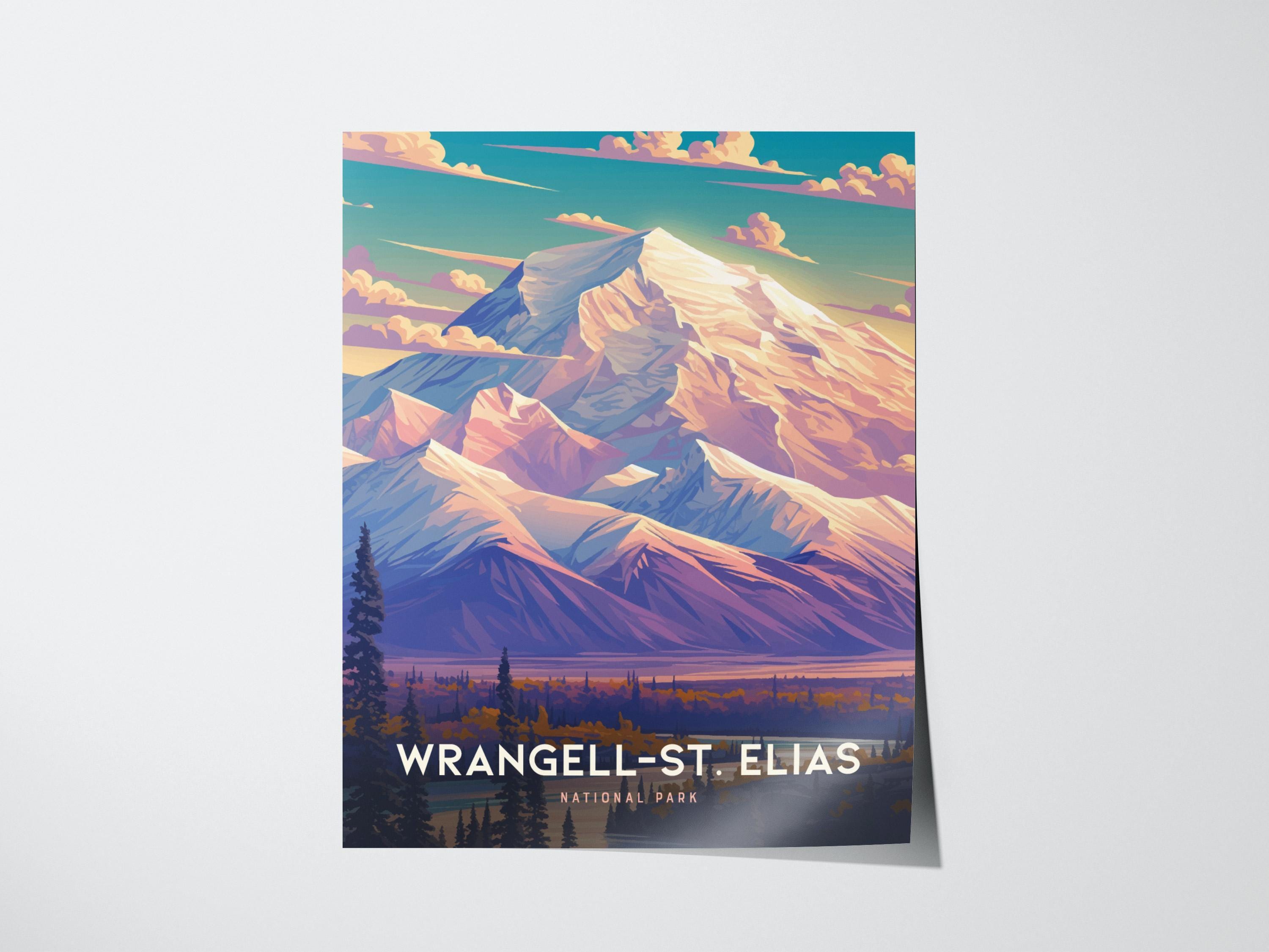 Wrangell-st. Elias National Park Poster: Alaska Mountain Landscape - Etsy