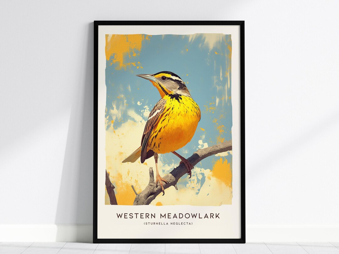 Western Meadowlark Poster - Vibrant State Bird Art, Available Framed ...