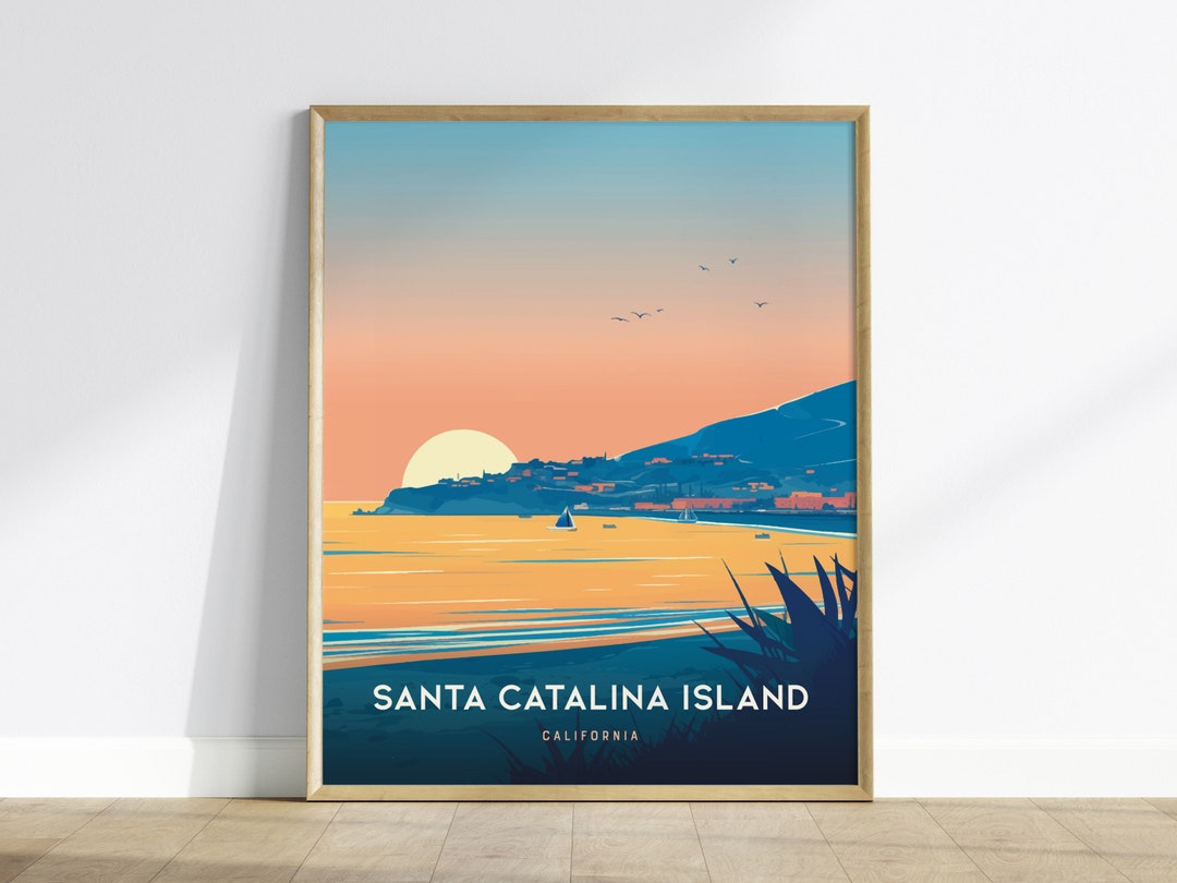 Santa Catalina Island Poster: California Coastal Decor - Etsy