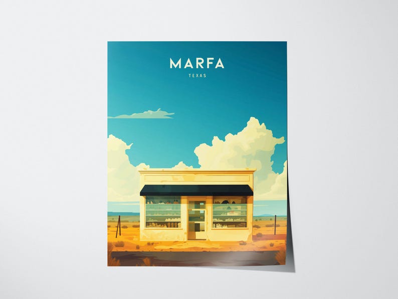 Prada Marfa Art Print: Marfa Texas Minimalist Decor - Etsy