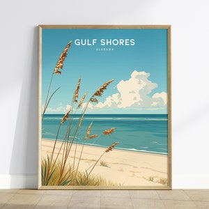 Gulf Shores Beach Poster, Alabama - Framed/unframed, Coastal Decor ...
