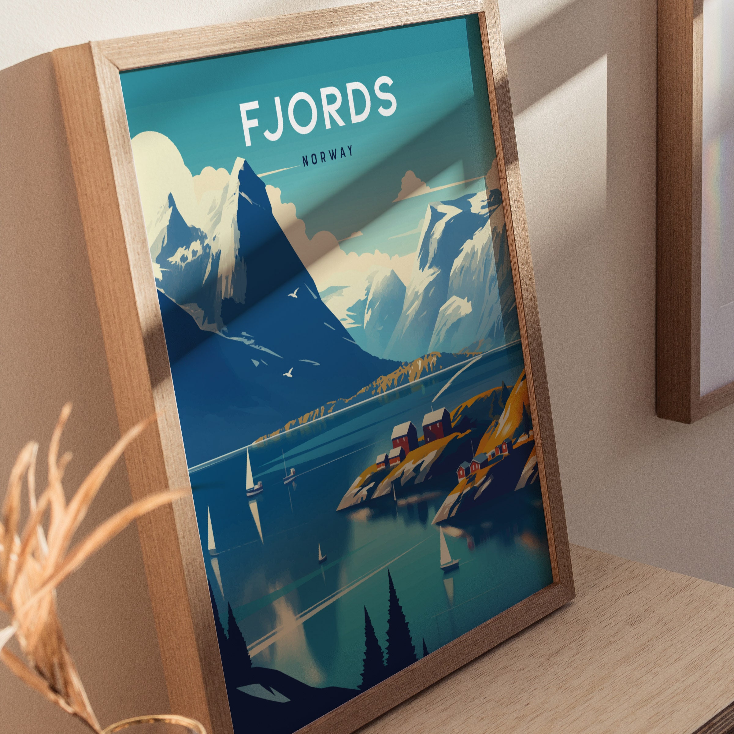 Fjords Norway Travel Print, Fjords Poster Print, Fjords Norway Wall Art ...