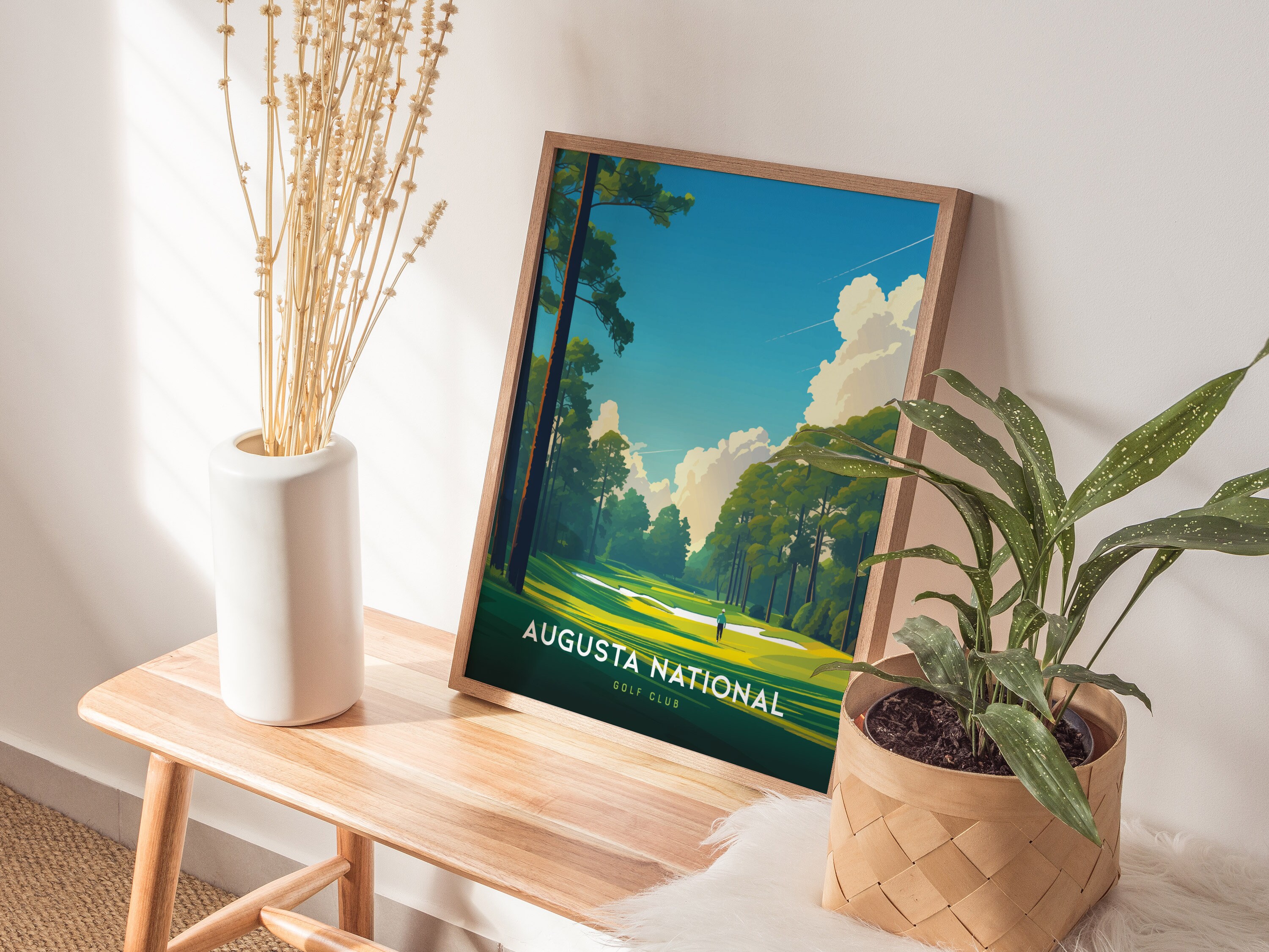 Augusta National Golf Course Poster, Georgia Golf Course Art, Framed ...