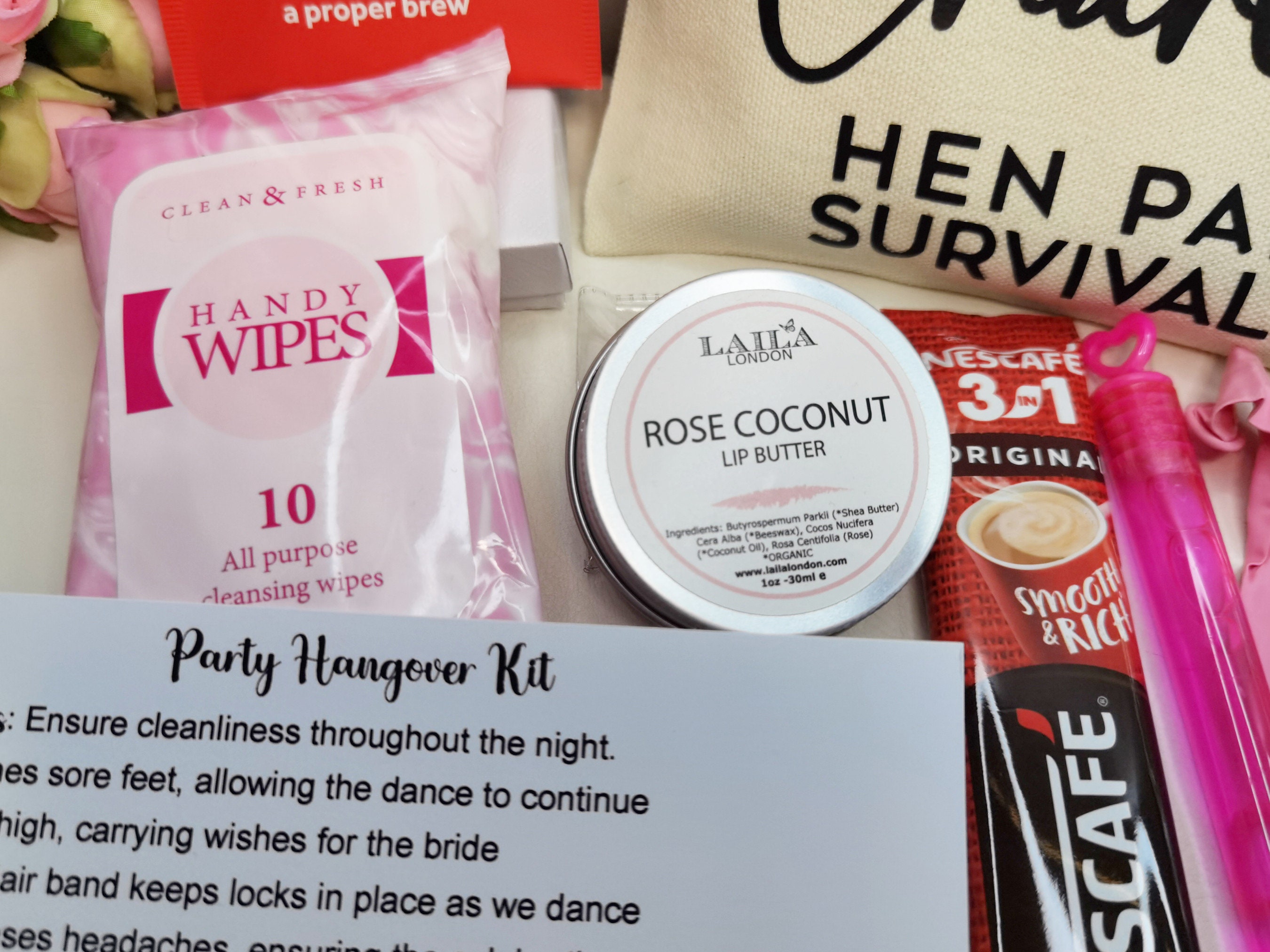 Personalised Hangover Kit Prefilled Survival Kit Hen Do Favour Wedding ...