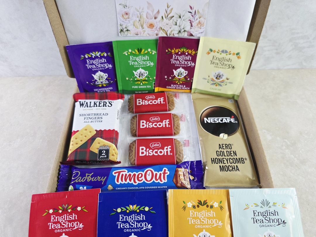 Organic Tea & Biscoff Biscuit Gift Box: Letterbox Hamper Mothers Day ...