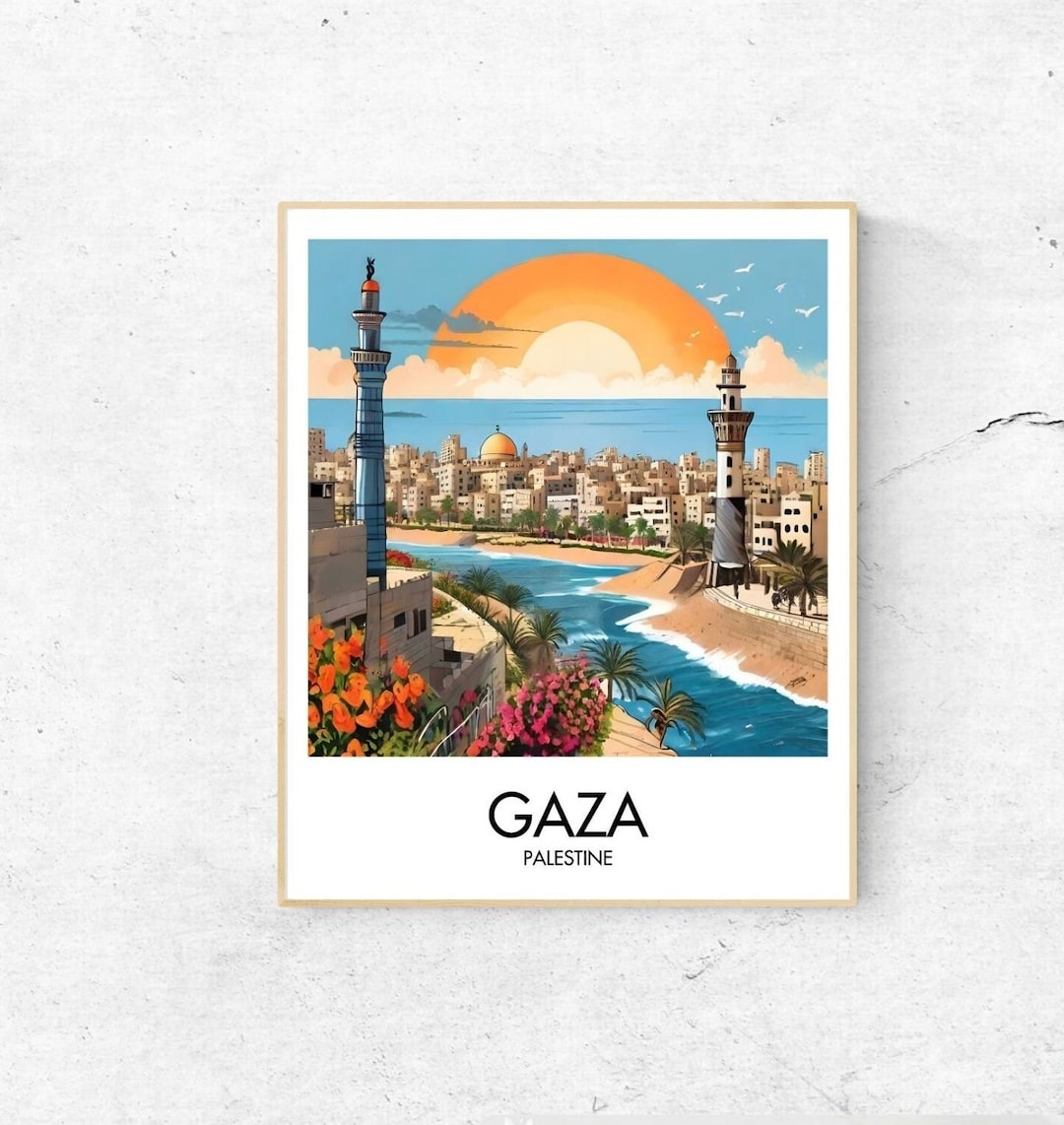 Gaza Wall Art, Art Gaza Palestine Poster, Gaza Travel Art, Palestine ...