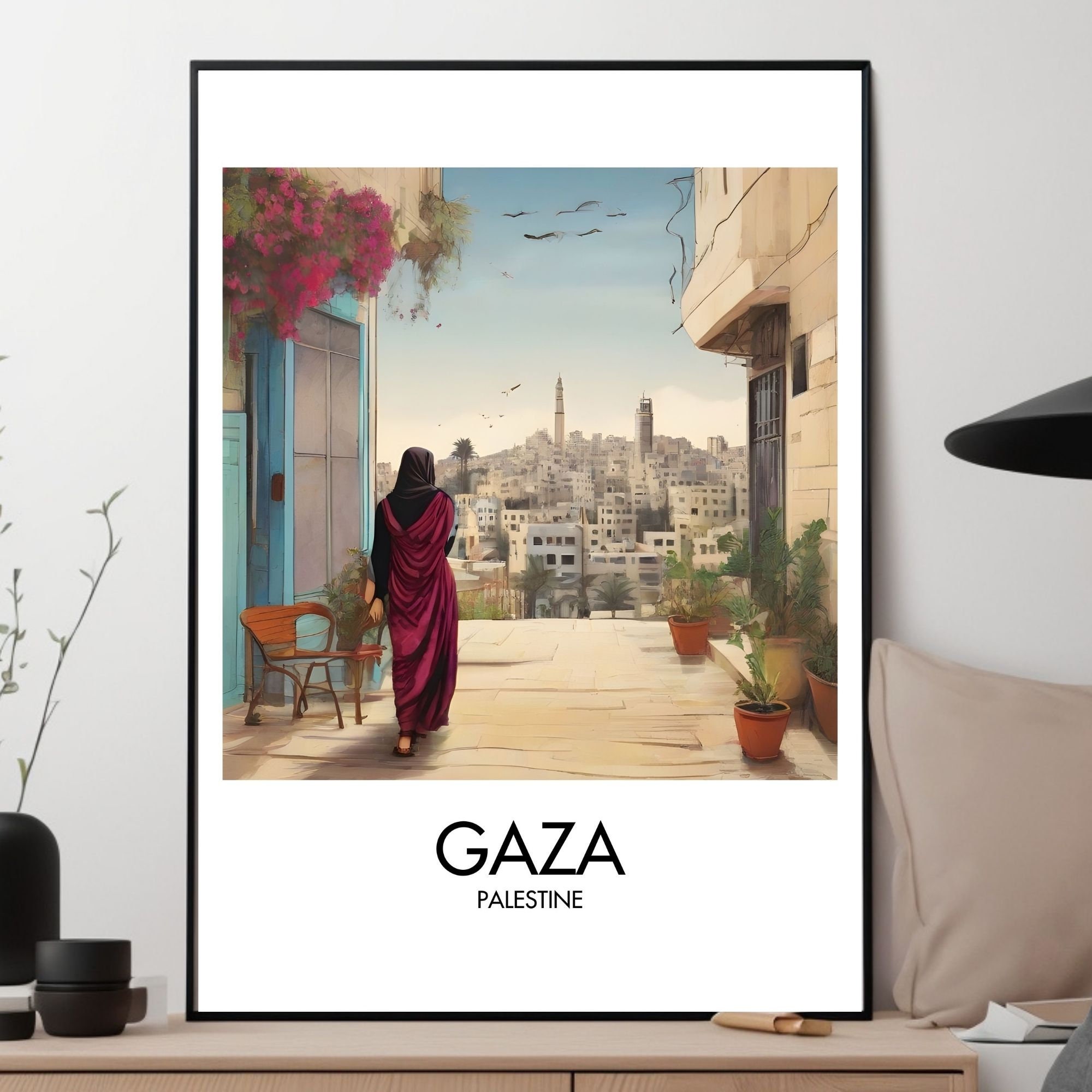 Gaza Wall Art, Art Gaza Palestine Poster, Gaza Travel Art, Palestine ...