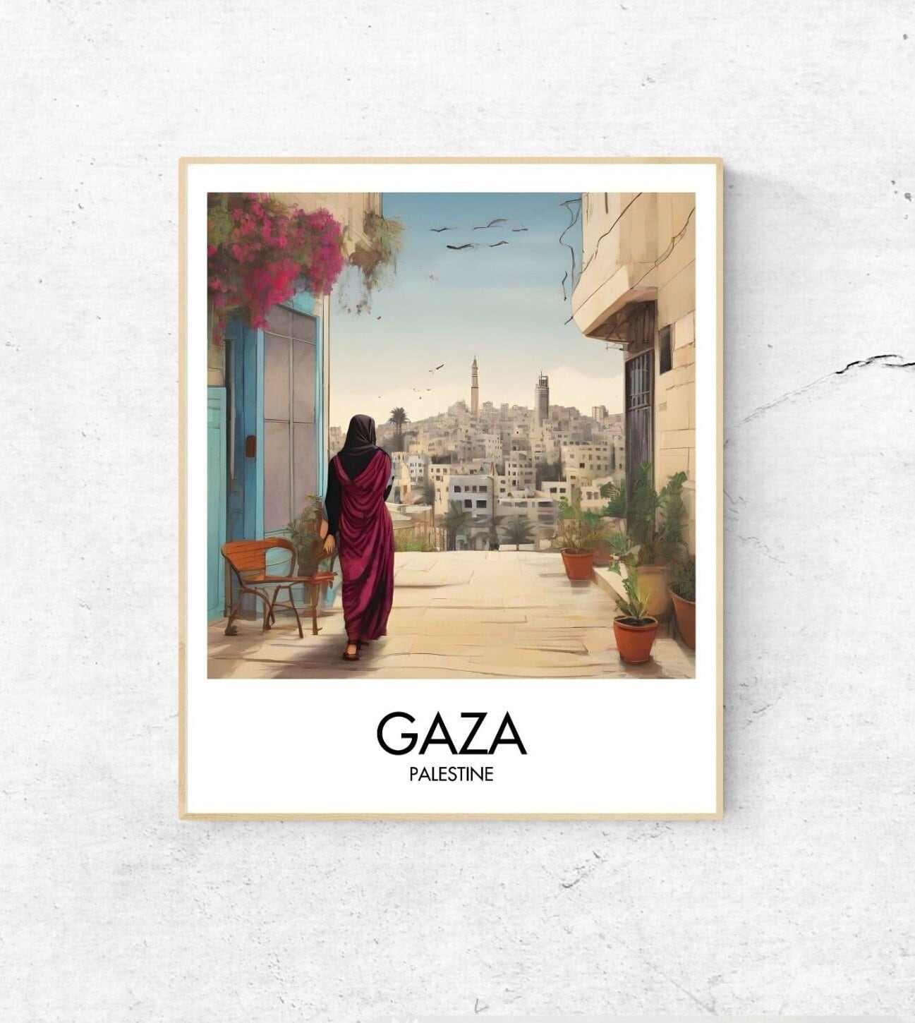 Gaza Wall Art, Art Gaza Palestine Poster, Gaza Travel Art, Palestine ...