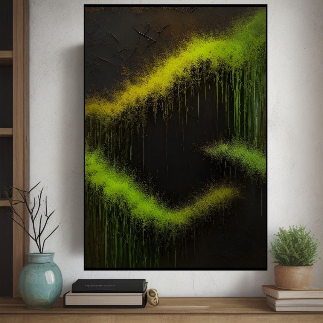 Moss Wall Art Printable Digital Wall Art Moss Print Moss Painting Moss ...