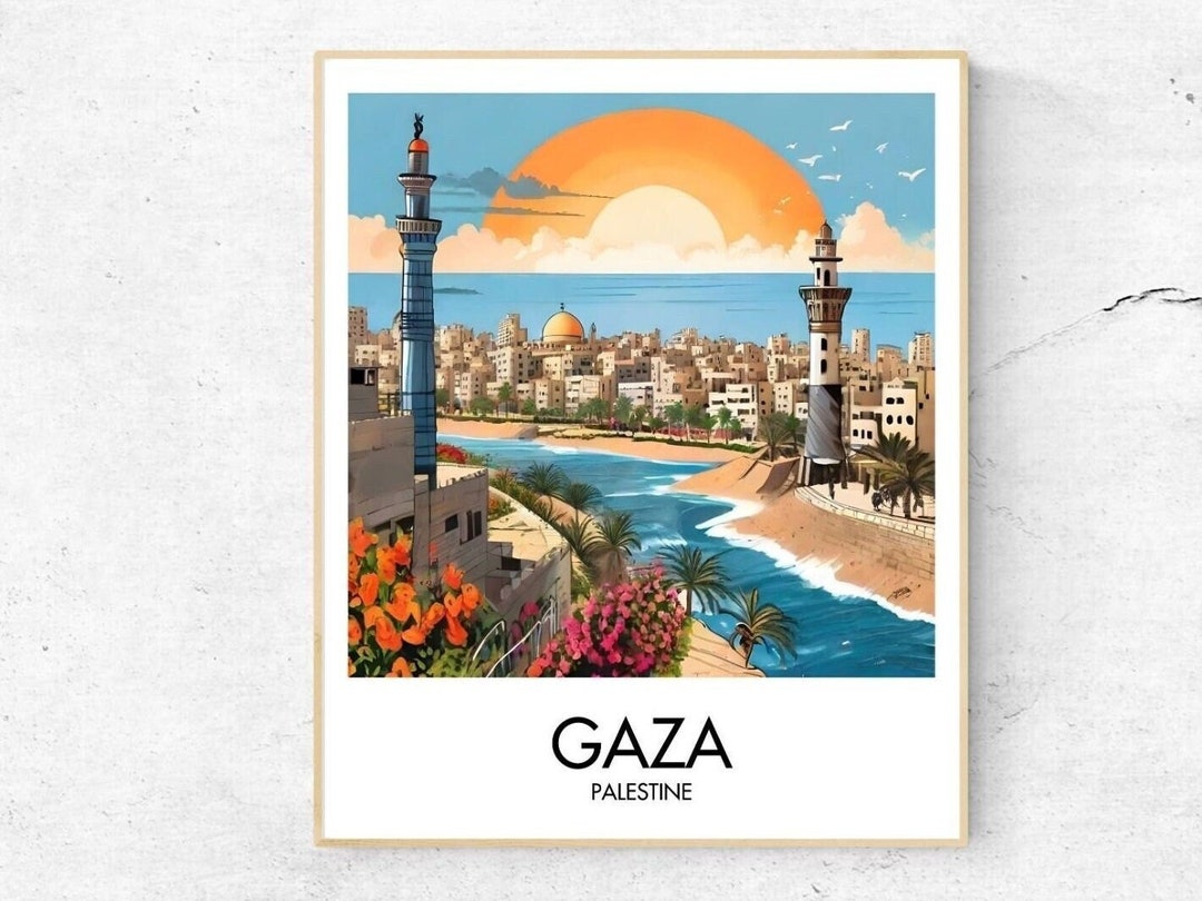 Gaza Wall Art, Art Gaza Palestine Poster, Gaza Travel Art, Palestine ...