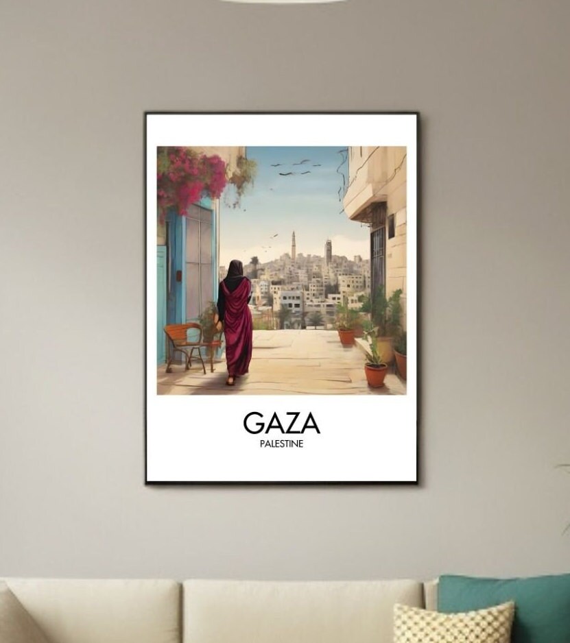 Gaza Wall Art Art Gaza Palestine Poster Gaza Travel Art - Etsy