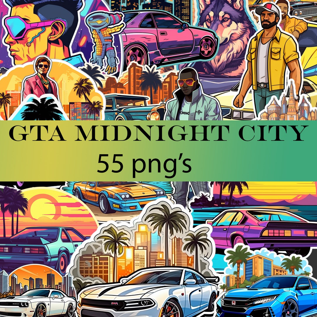 55pcs. GTA Fan Art Stickers Famous Game Gaming Merchandise - Etsy UK