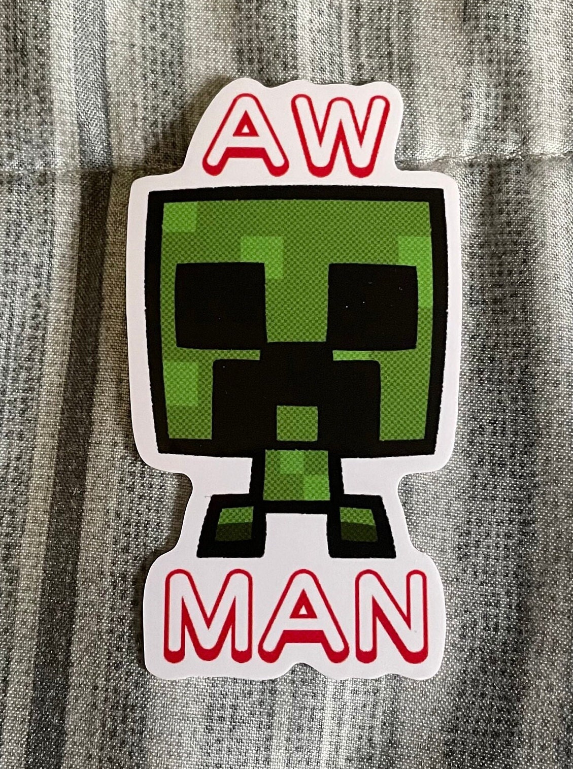 Minecraft - Creeper Aw Man Sticker Die Cut 3'' (76.2mm) - Etsy