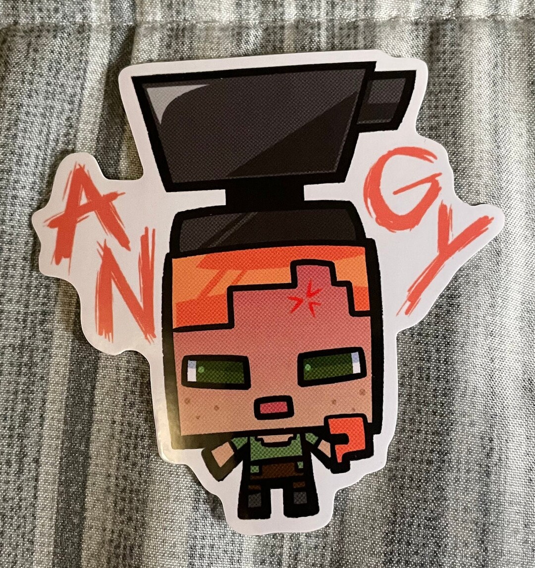 Minecraft Angy Alex Sticker Die Cut 3'' 76.2mm - Etsy
