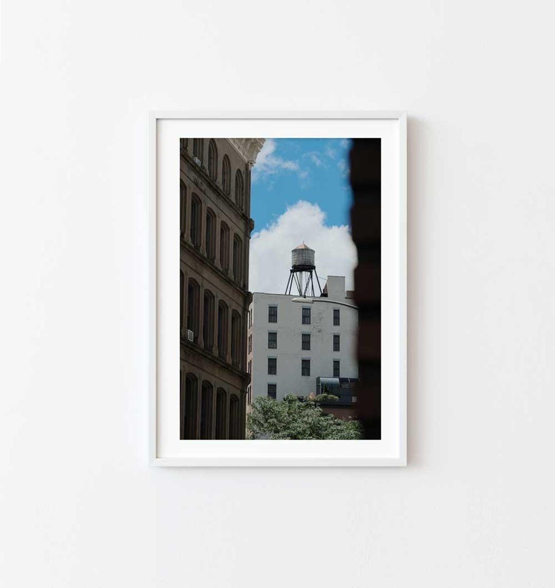 NYC Water Tower Photography Print: Tribeca Rooftop Architecture Wall ...