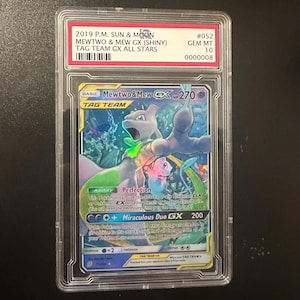 Mewtwo & Mew Gx Shiny Tag Team Ex V Vsstar Pokemon Custom Card ...