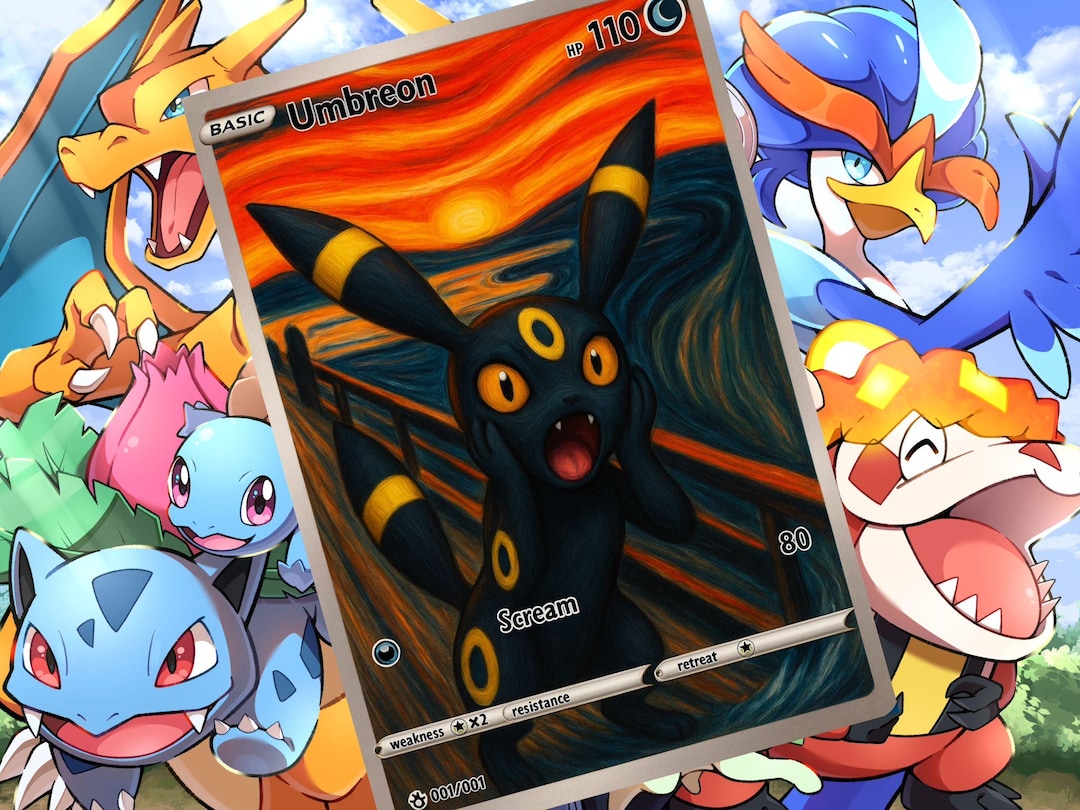 Umbreon V Ex Gx Vstar Pokemon Custom Card Holographic - Etsy