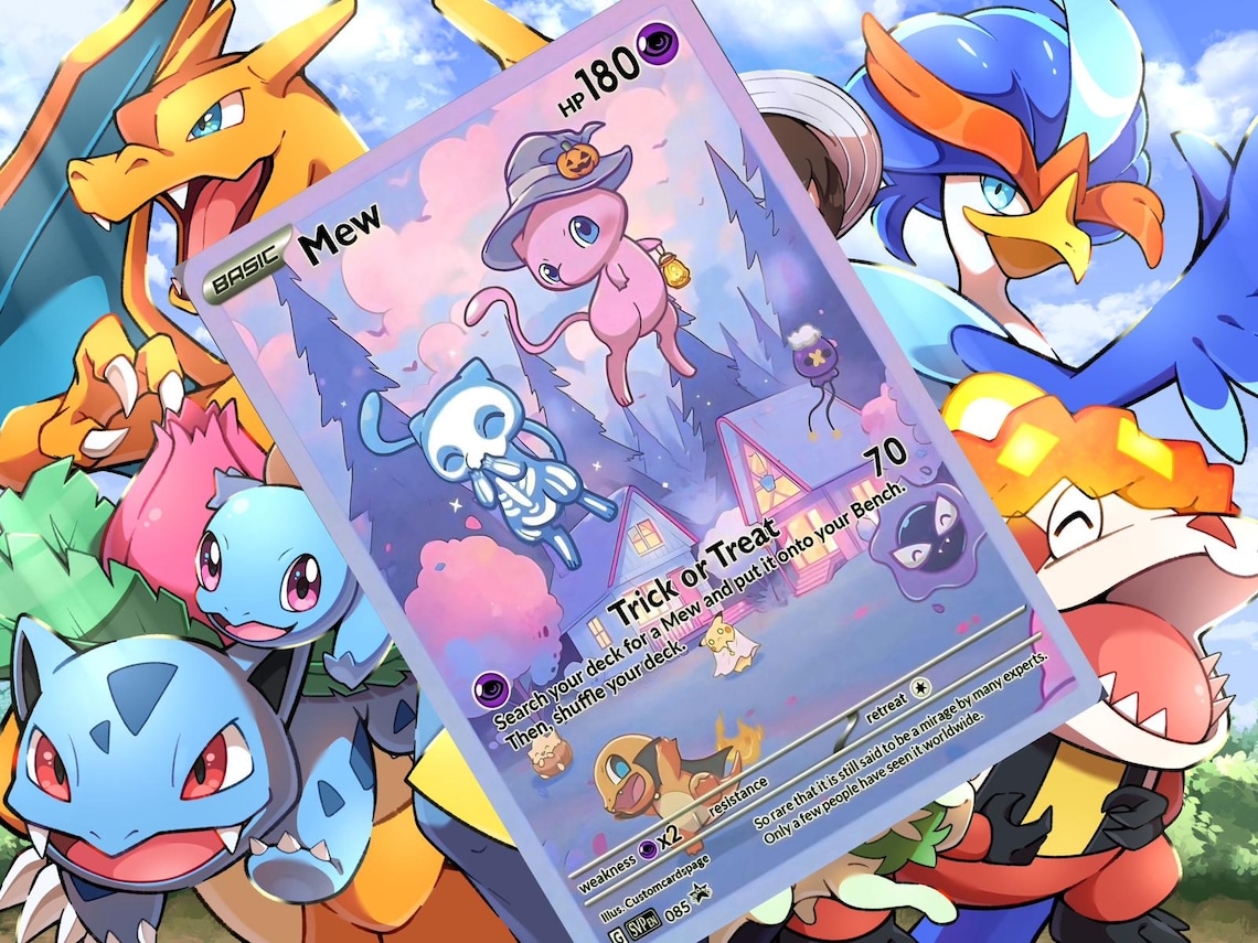 Mew V Gx Vstar Ex Pokemon Custom Card Holographic - Etsy