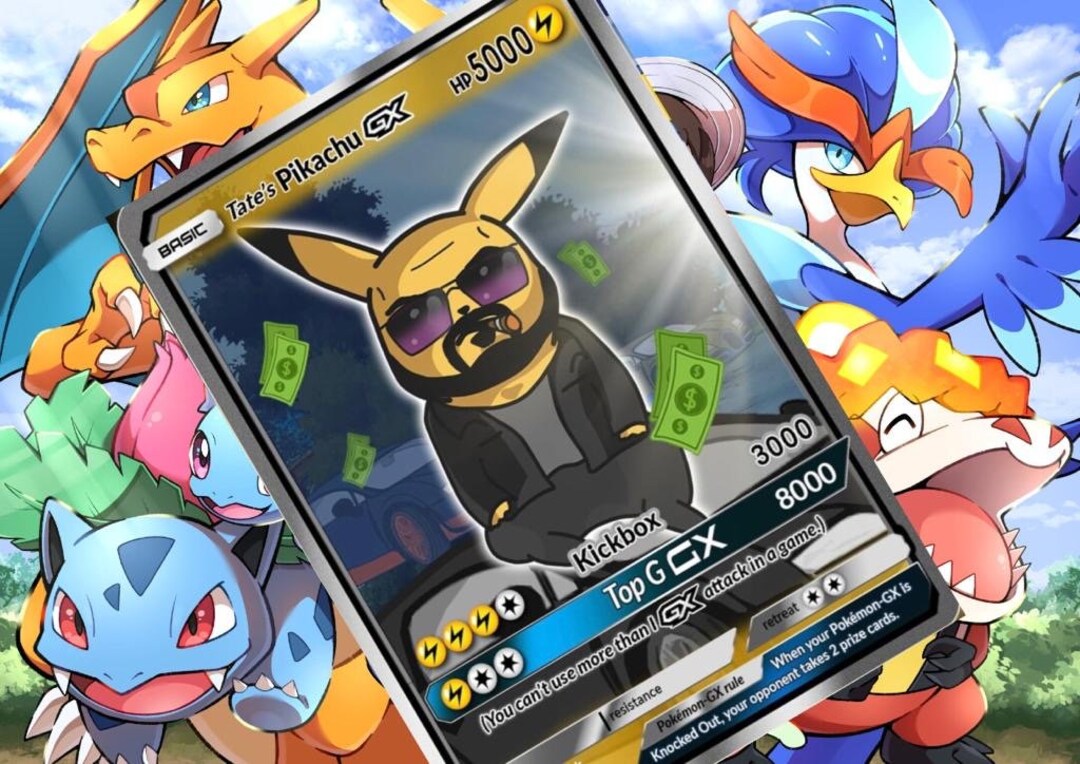 Tate's Pikachu Gx V Vsstar Pokemon Custom Card Holographic - Etsy