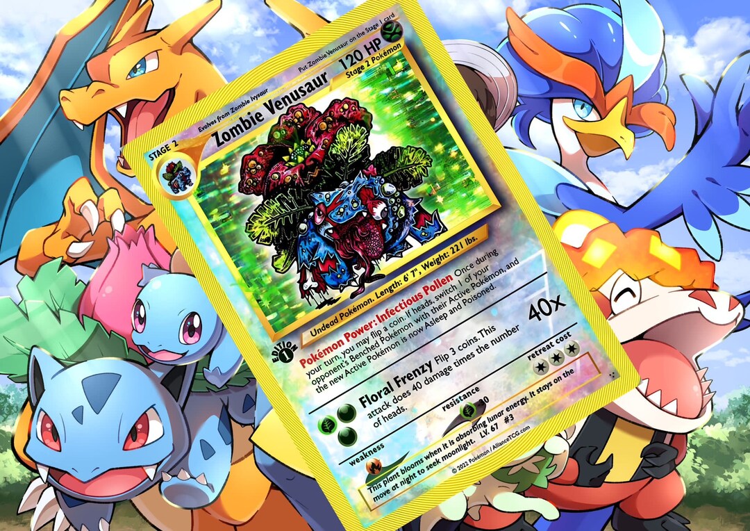 Zombie Venusaur V Gx Vstar Ex Pokemon Custom Card Holographic - Etsy