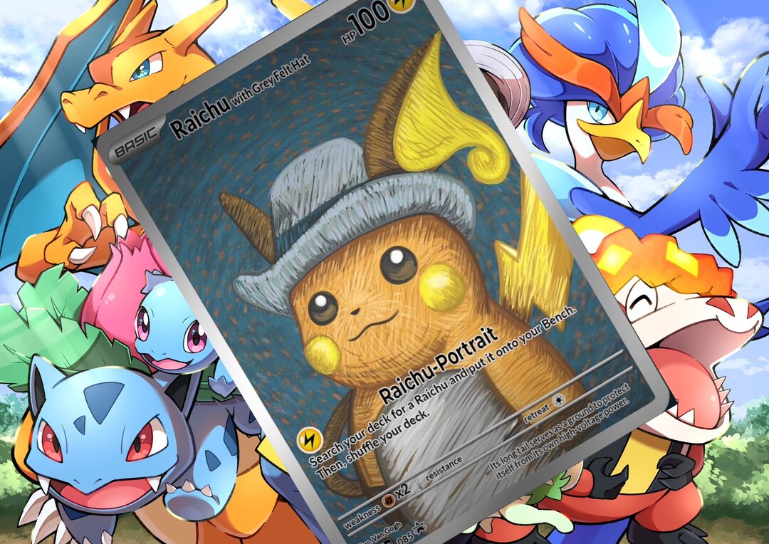 Raichu With Gray Felt Hat Gx V Vsstar Pokemon Custom Card Holographic ...