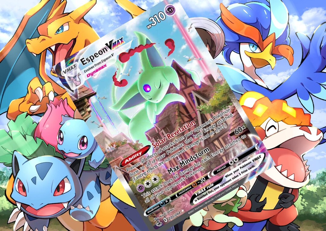 Espeon Vmax Ex Gx Vstar Pokemon Custom Card Holographic - Etsy
