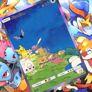 Snorlax V Ex Gx Vstar Pokemon Custom Card Holographic - Etsy