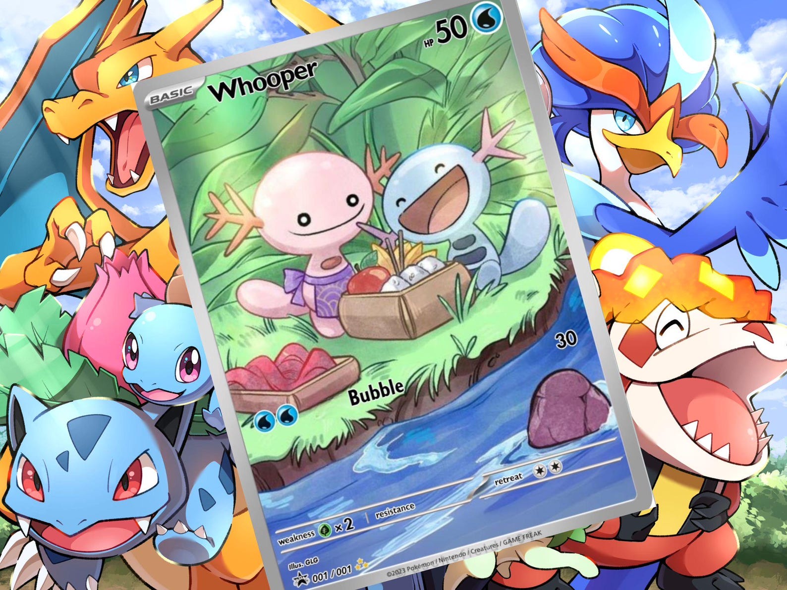 Wooper V Ex Gx Vstar Pokemon Custom Card Holographic - Etsy