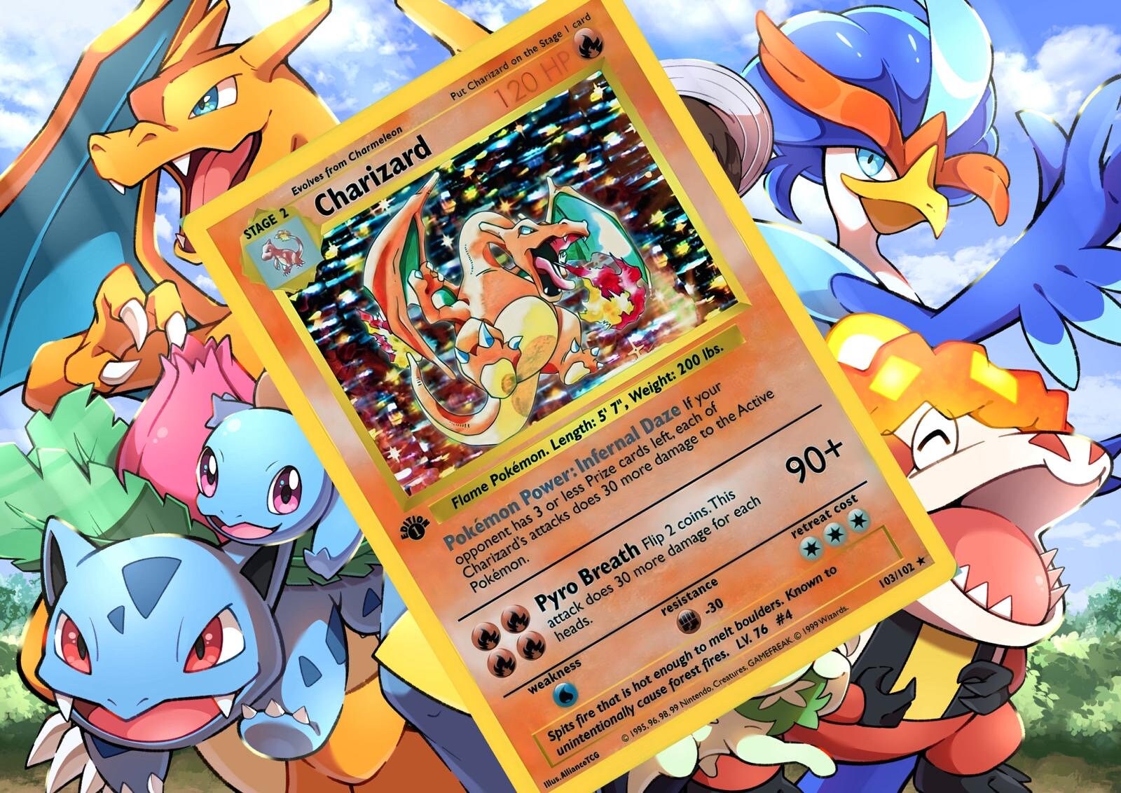 Charizard V Gx Vstar Ex Pokemon Custom Card Holographic - Etsy