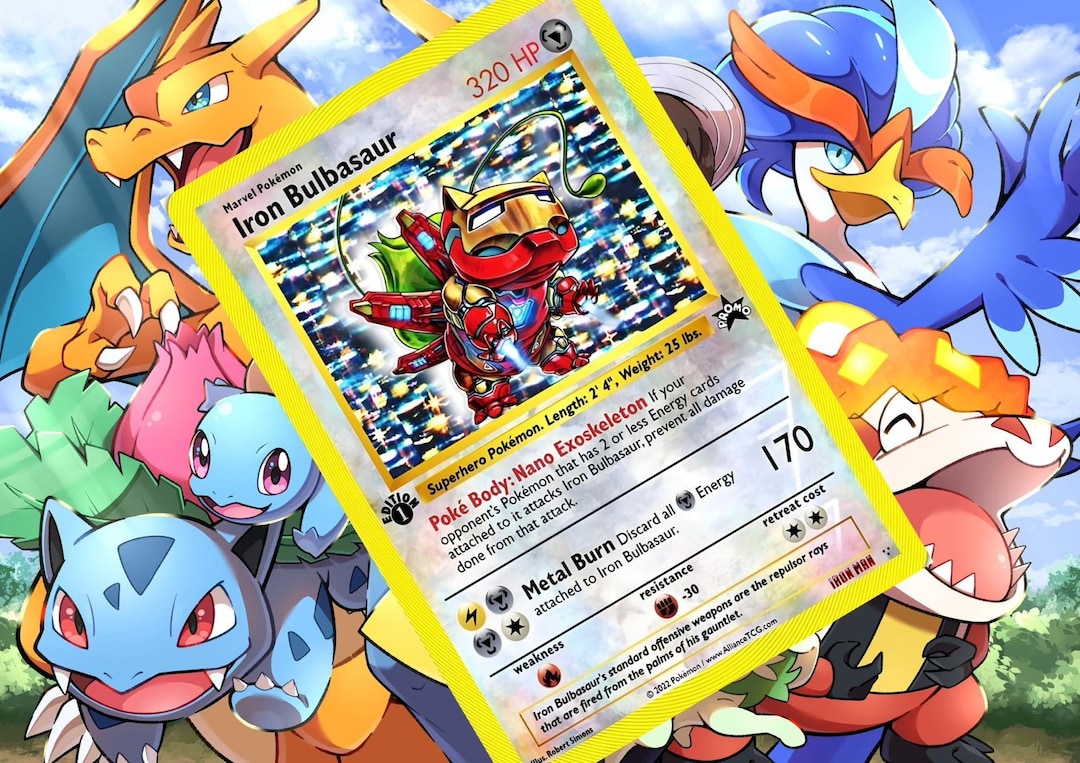 Iron Bulbasaur Gx Vmax Pokemon Custom Card Holographic - Etsy