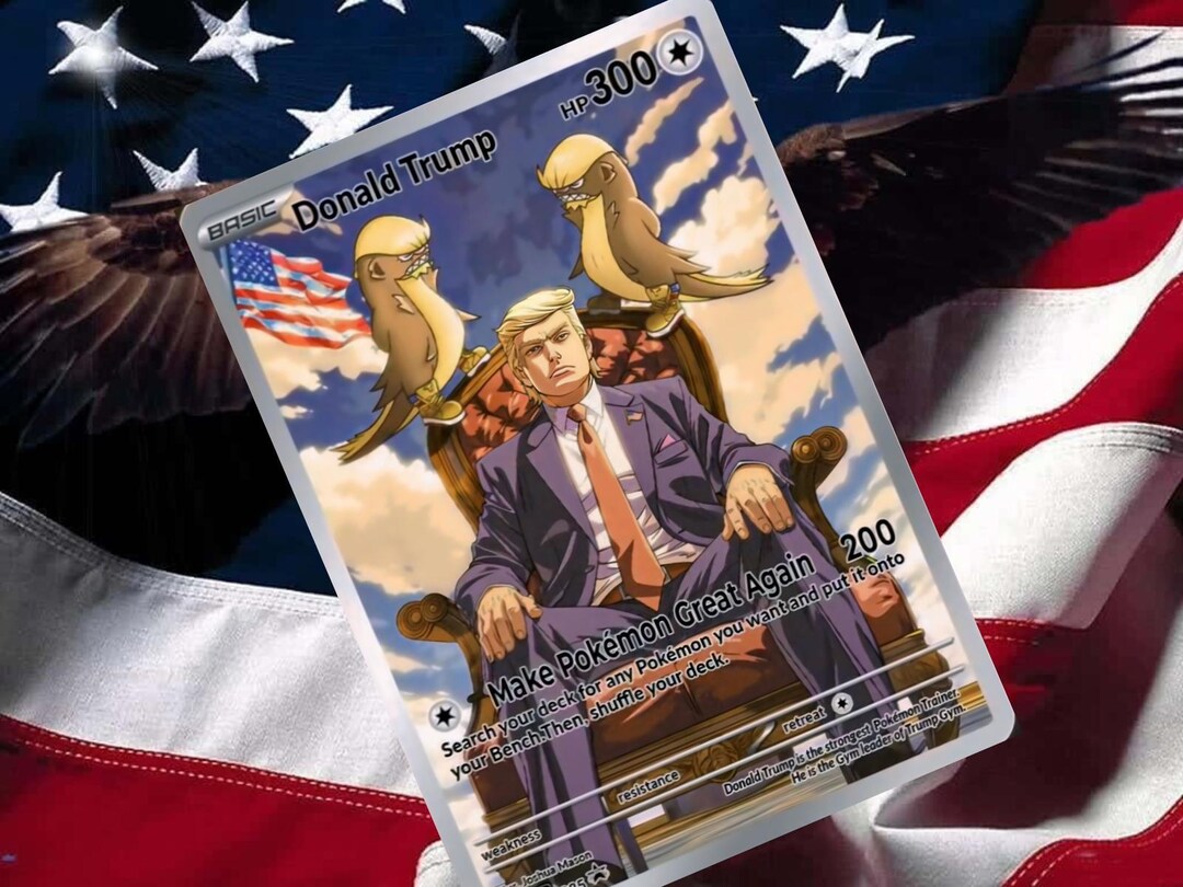 Donald Trump Gx Vsstar Ex Pokemon Custom Card Holographic - Etsy