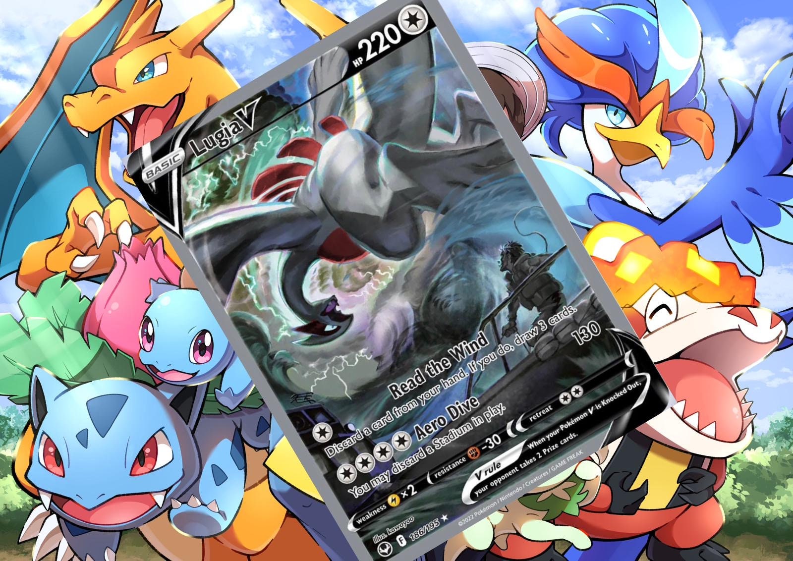 Lugia V Ex Gx Vsstar Pokemon Custom Card Holographic - Etsy