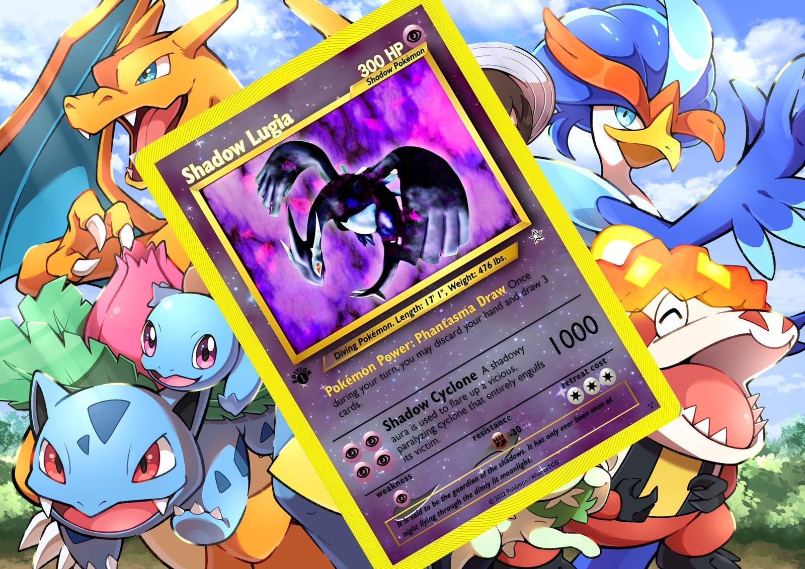 Shadow Lugia Vmax Gx Pokemon Custom Card Holographic - Etsy