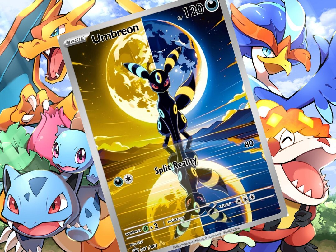 Umbreon V Ex Gx Vstar Pokemon Custom Card Holographic - Etsy