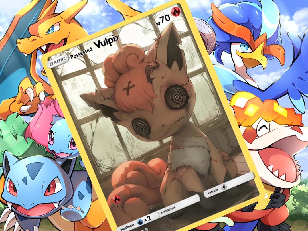 Possessed Vulpix Ex V Gx Vstar Pokemon Custom Card Holographic - Etsy