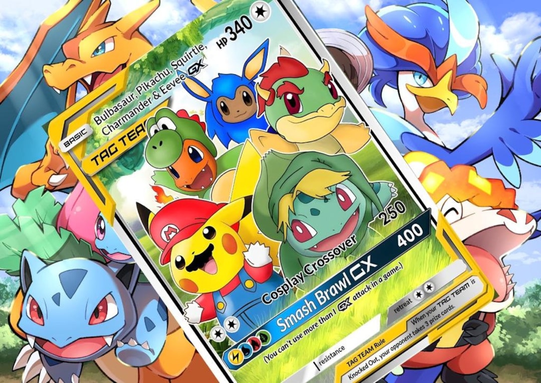 Pikachu Bulbasaur Squirtle Charmender Eevee Tag Team Vstar Pokemon ...