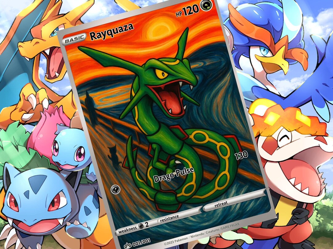 Rayquaza Ex Gx V Max Vstar Pokemon Custom Card Holographic - Etsy