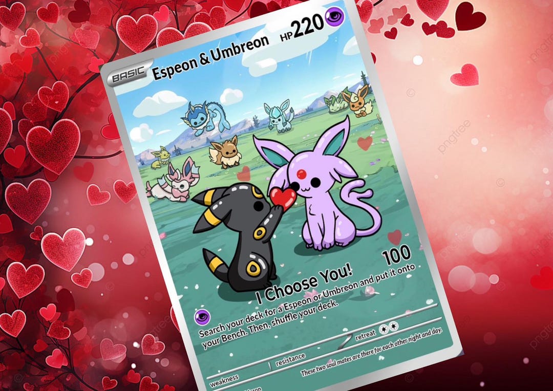 Espeon & Umbreon Gx V Vstar Ex Tag Team Pokemon Custom Card Holographic ...
