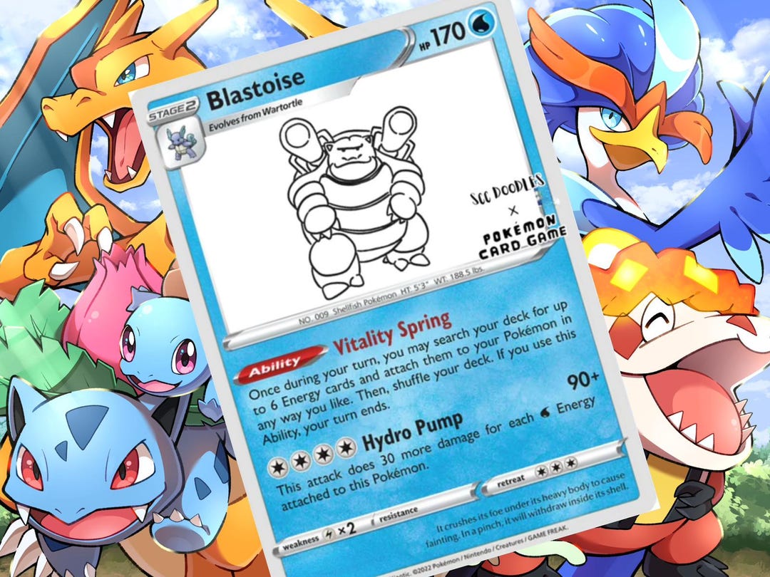 Blastoise V Ex Gx Vstar Pokemon Custom Card Holographic - Etsy