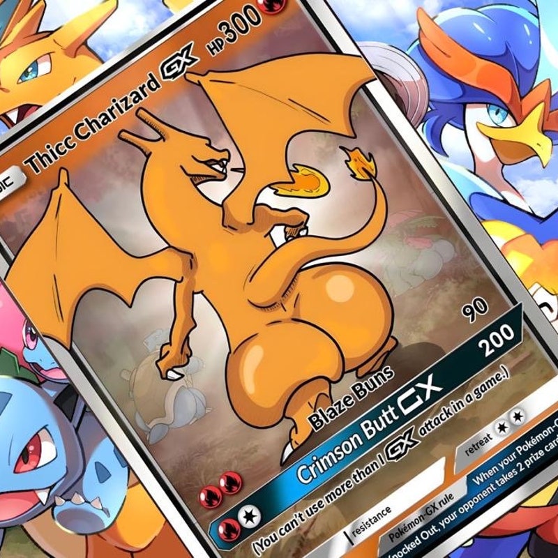 Thick Charizard Card - Etsy