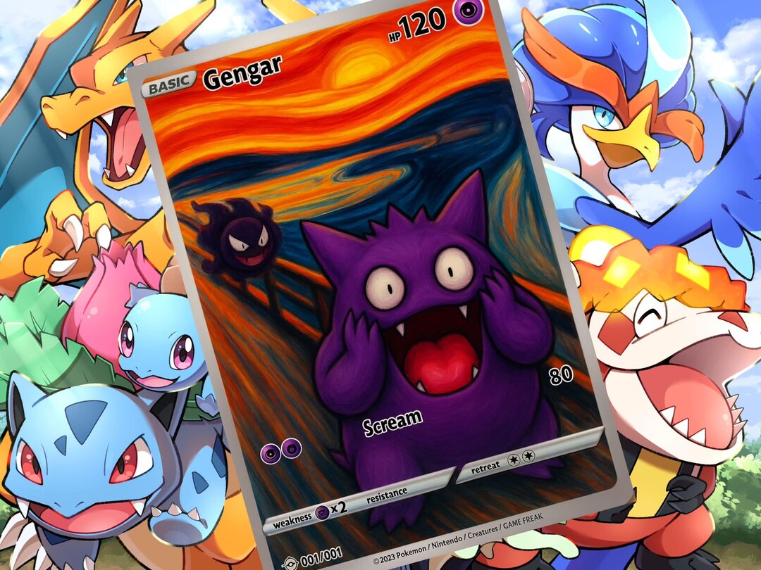 Gengar V Ex Gx Vstar Pokemon Custom Card Holographic - Etsy