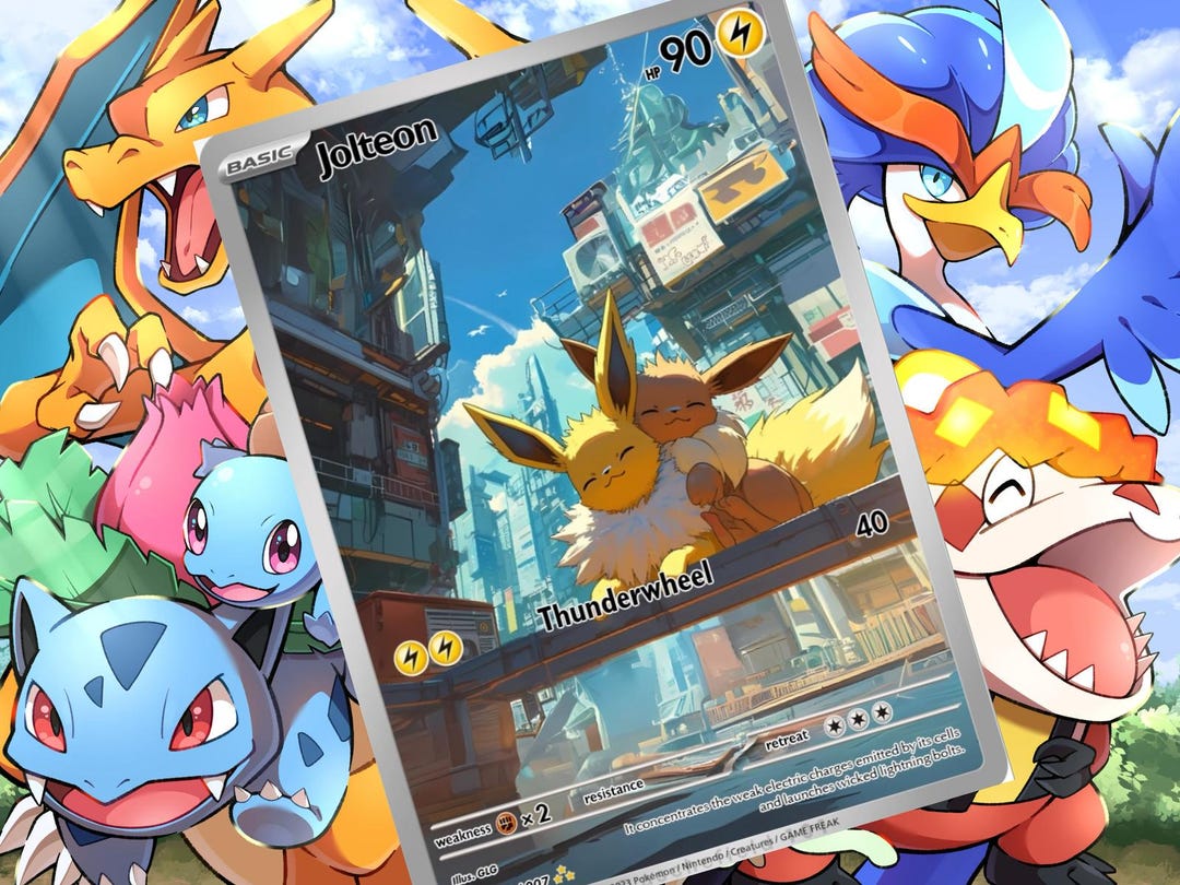 Jolteon V Ex Gx Vstar Pokemon Custom Card Holographic - Etsy