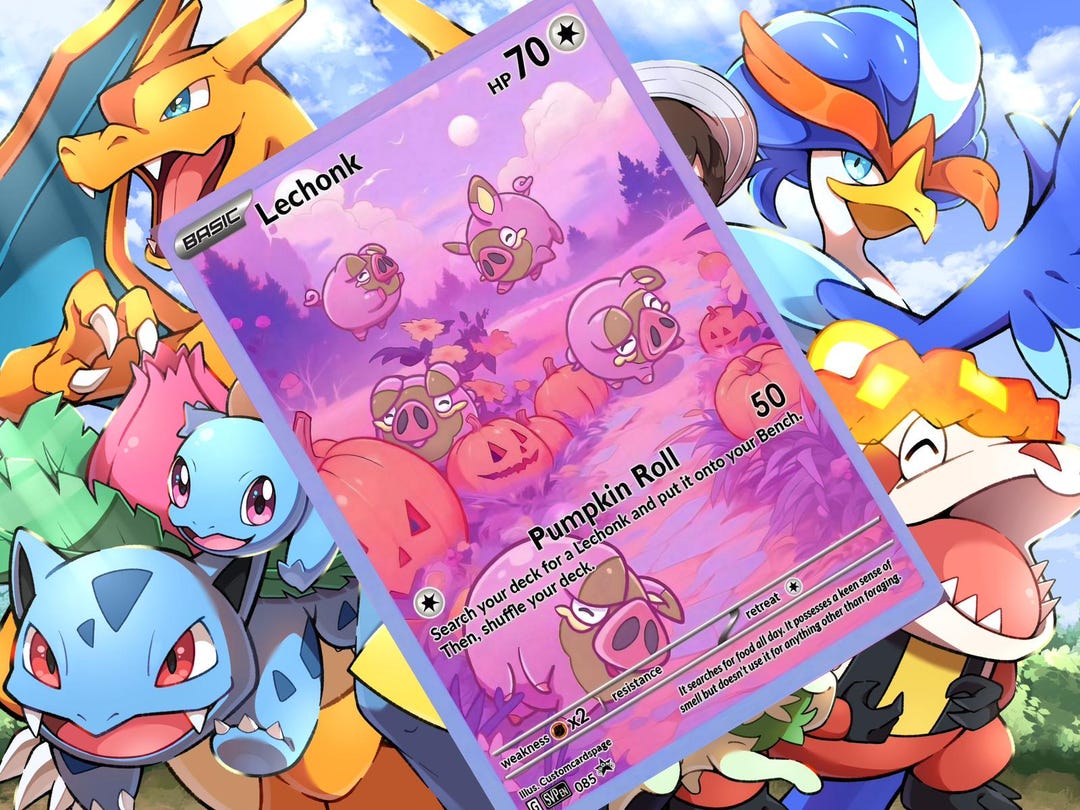 Lechonk V Gx Vstar Ex Pokemon Custom Card Holographic - Etsy
