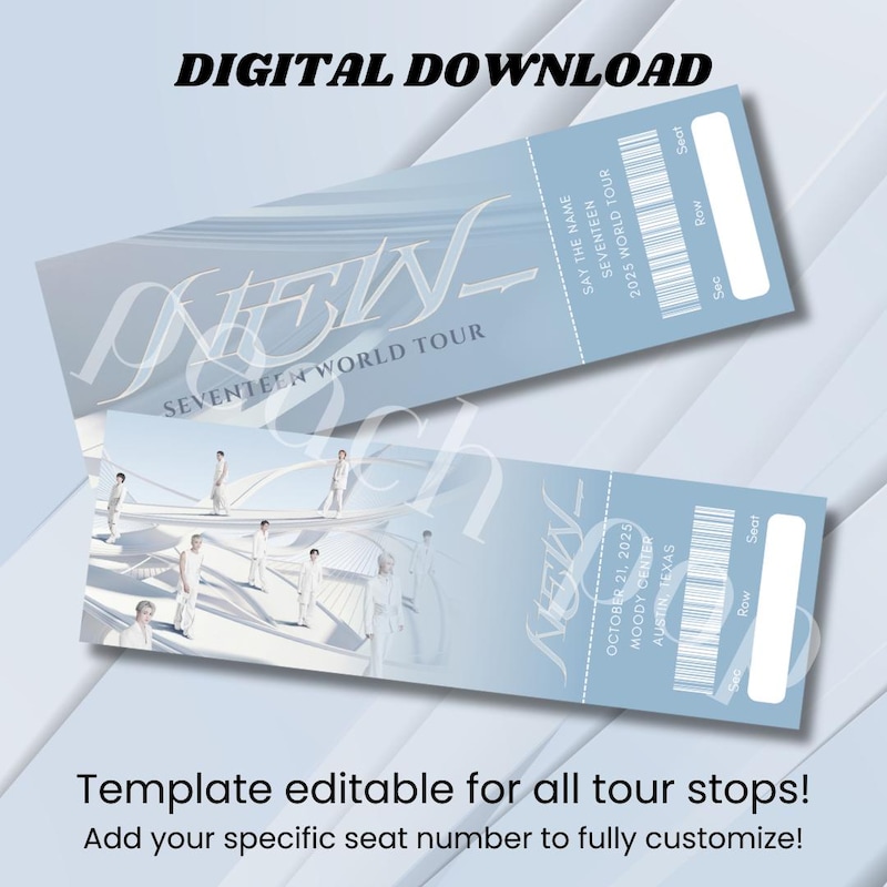 Seventeen Tour Stickers - Etsy