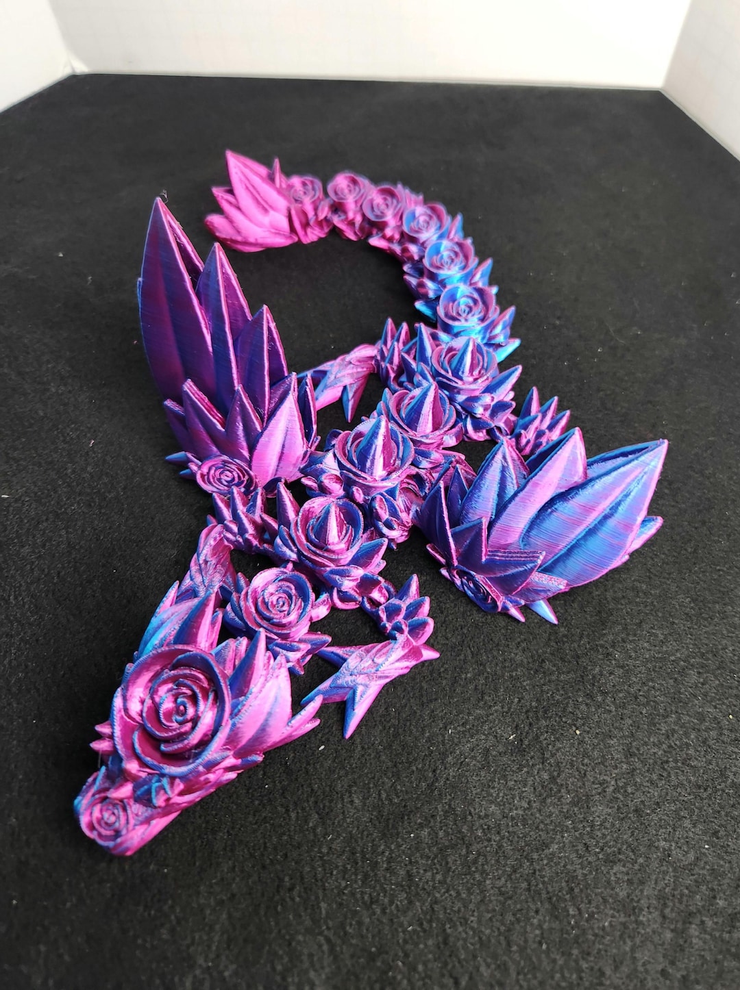 Articulated Rose Dragon With Wings 3D Printed - Etsy