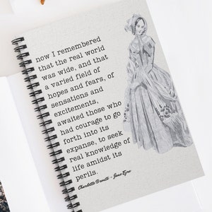 Jane Eyre Charlotte Bronte Quote Spiral Notebook Lined, Vintage 1843 ...