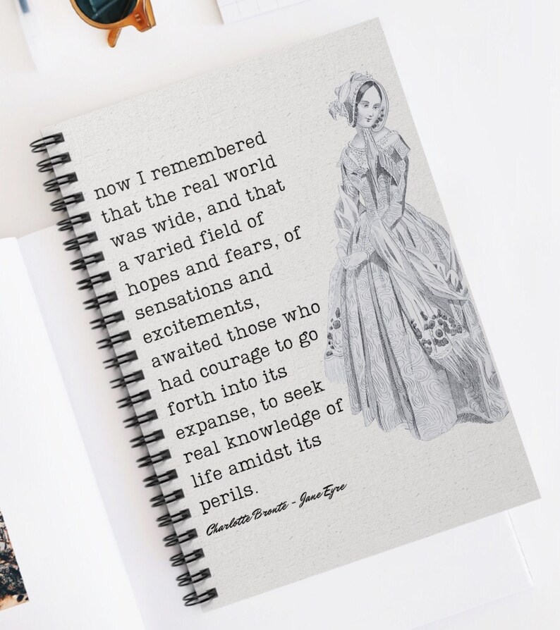 Jane Eyre Quote Notebook: Vintage Fashion Sketch, Literary Gift - Etsy
