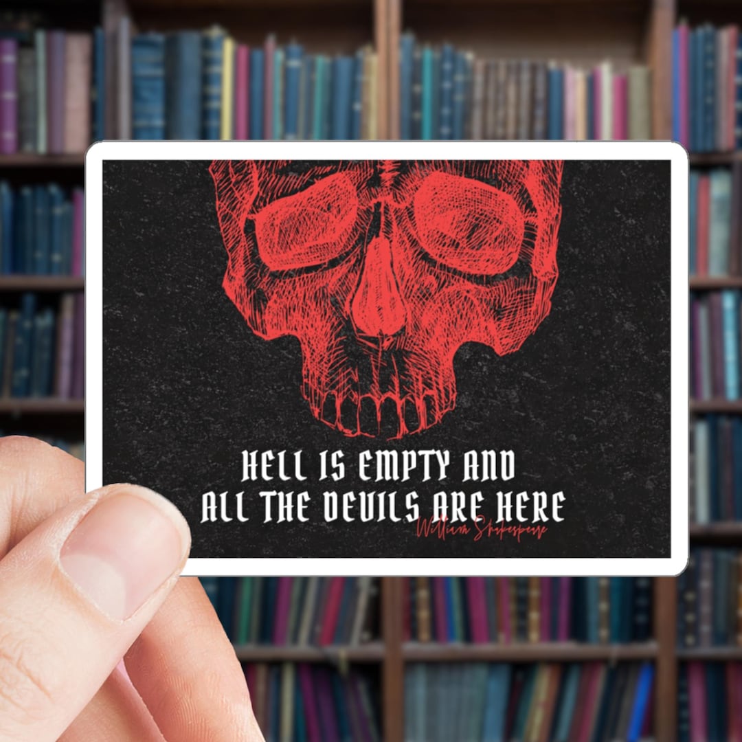 Gothic Skull Sticker: Shakespeare Quote, Macabre Halloween Decor - Etsy